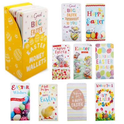 9 Cute EASTER Money Wallets with Envelopes - Assorted Designs - with ...