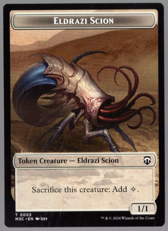 (x4) Eldrazi Spawn / Eldrazi Scion 0002-0003 Set Double Sided Token MH3 ...
