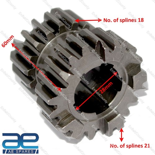 For Royal Enfield Mainshaft Sliding Gear 18T / 21 Teeth 111069 AEs | eBay
