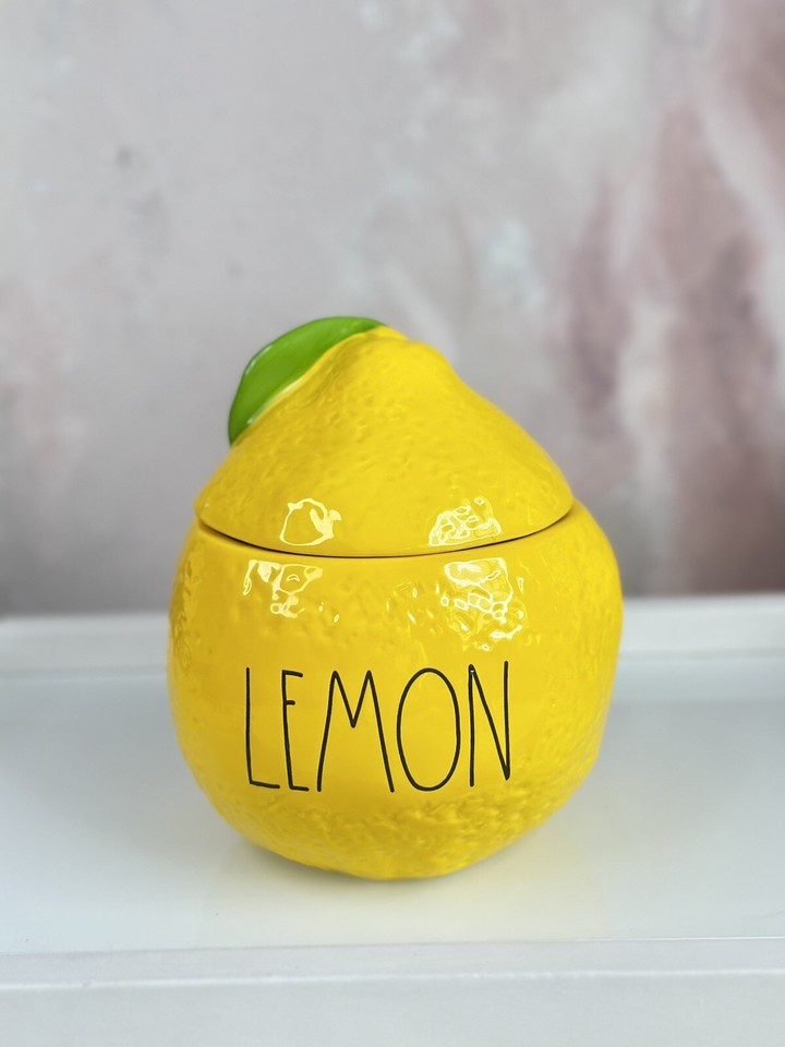 Rae Dunn LEMON COLLECTION SET 4 Pitcher Bowl Cookie Jar Dessert Set NEW ...