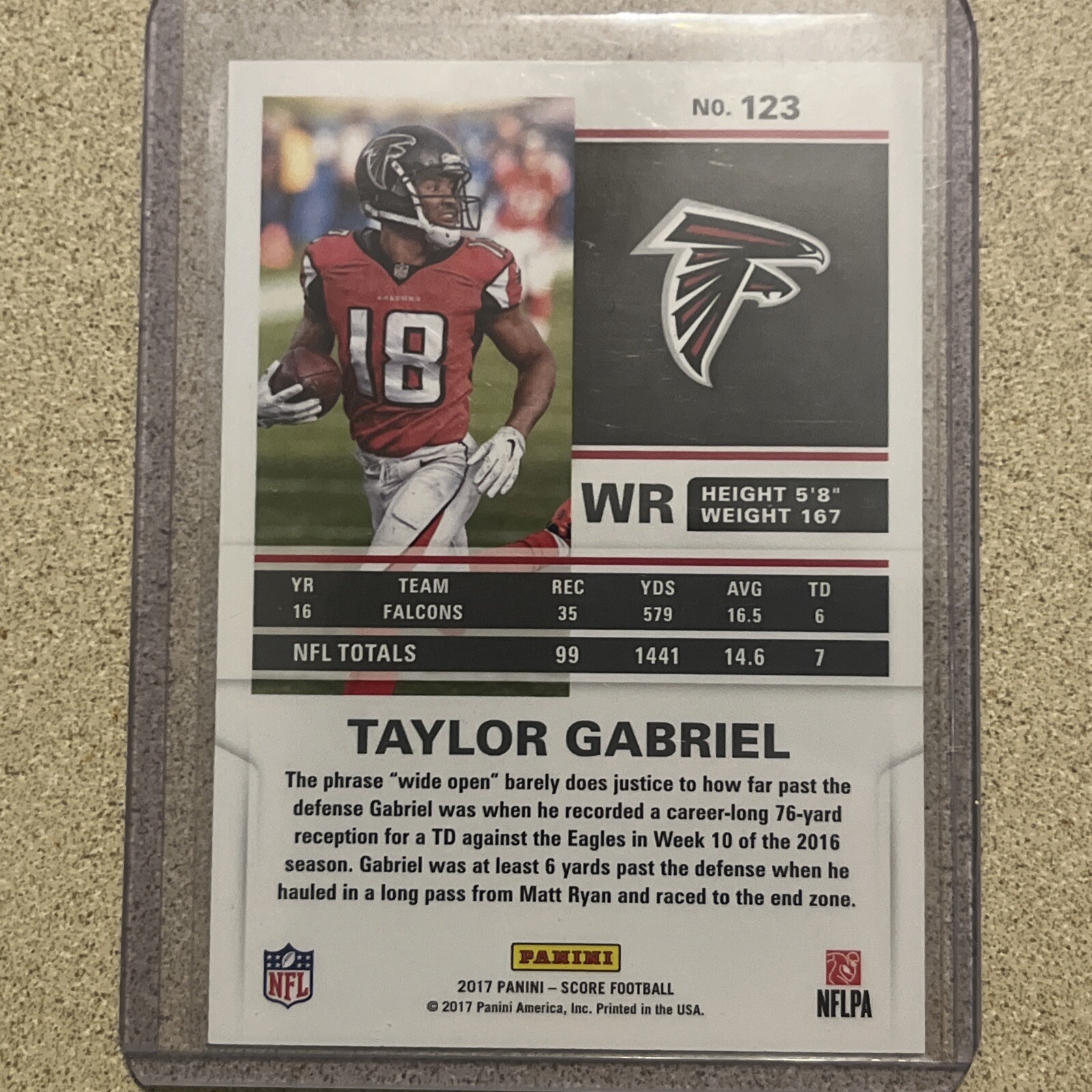 2017 Score Showcase #’d 52/99 Taylor Gabriel #123 SUPER FAST SHIPPING ...