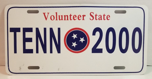 Tennessee License Plate Tenn 2000 Volunteer State | eBay