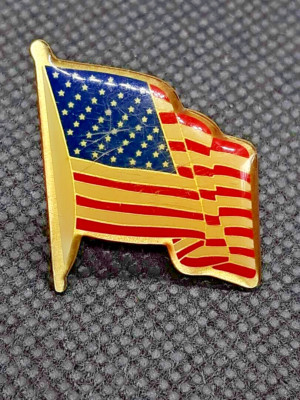 Vintage American Flag USA United States Flag Pin Metal Enamel Lapel Hat ...
