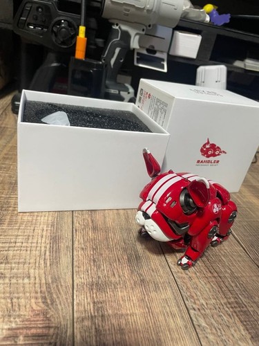 Mecha Bulldog Figure 6" Red Plastic Movable Parts with Box | eBay