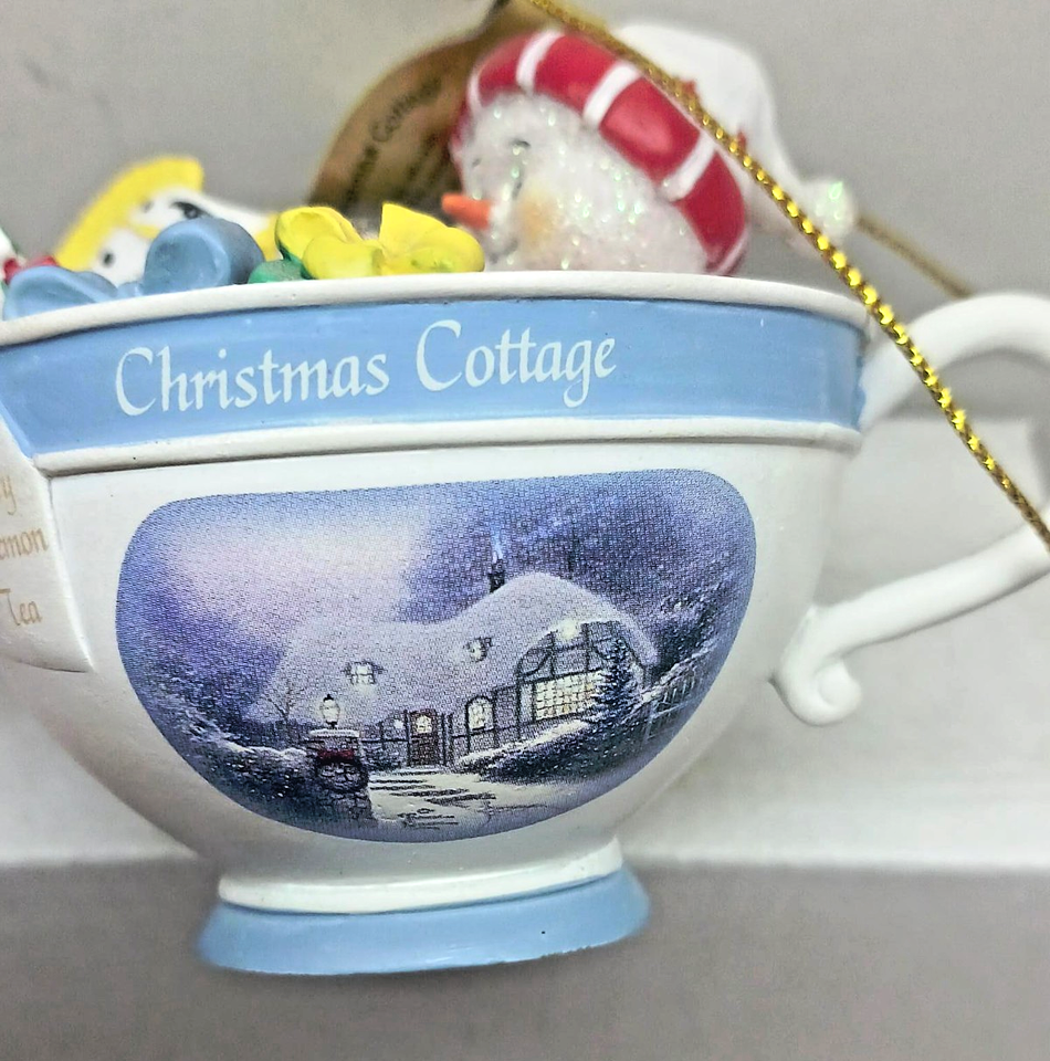 Thomas Kinkade Sweet Teas Christmas Cottage Ornament - Bradford ...