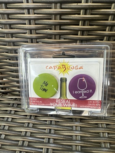 CAPABUNGA Reusable Wine Bottle Cap & Sealer - Me Time & I Earned It ...
