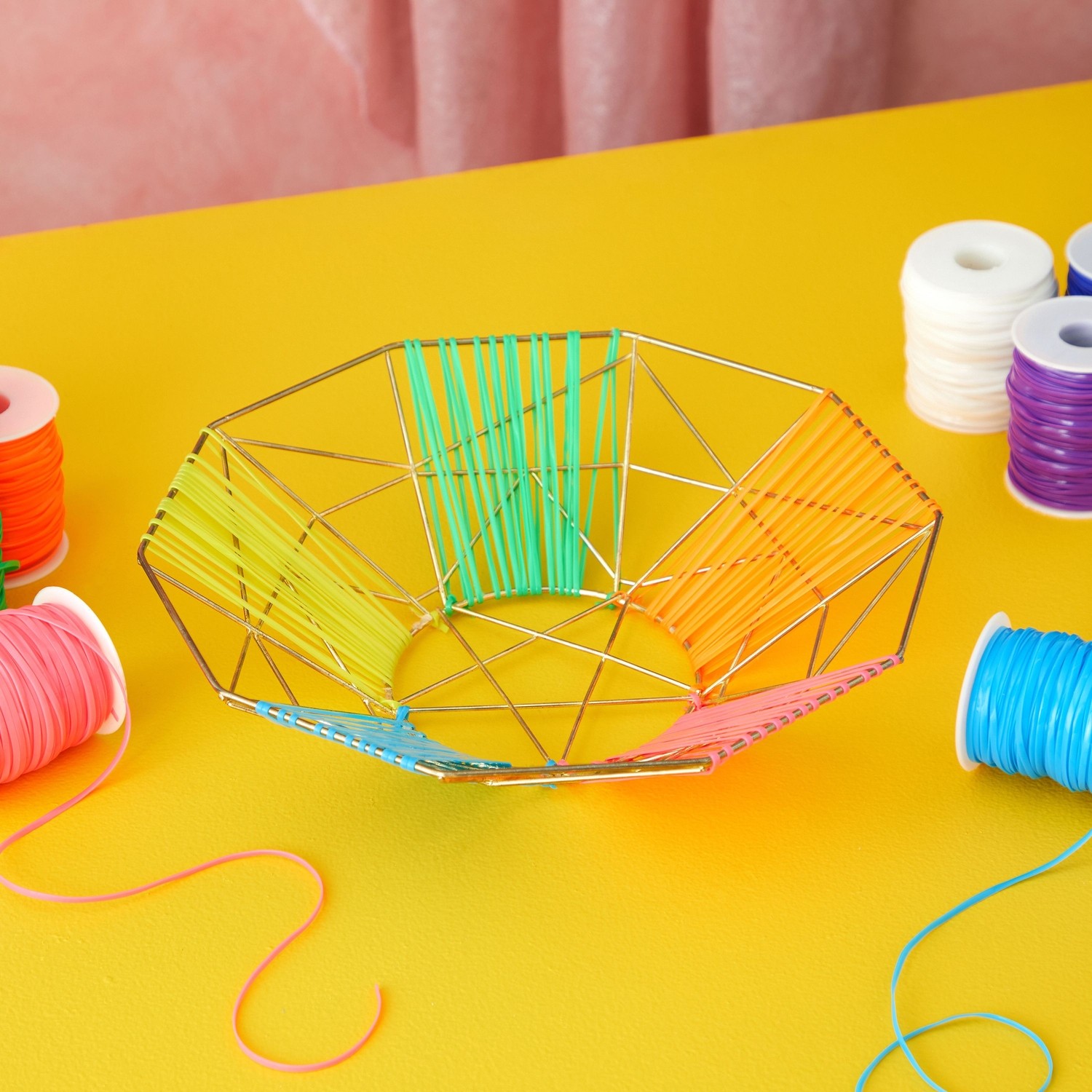 50 Yards Each Plastic Gimp String in 10 Colors for Crafting, 10 Spools ...