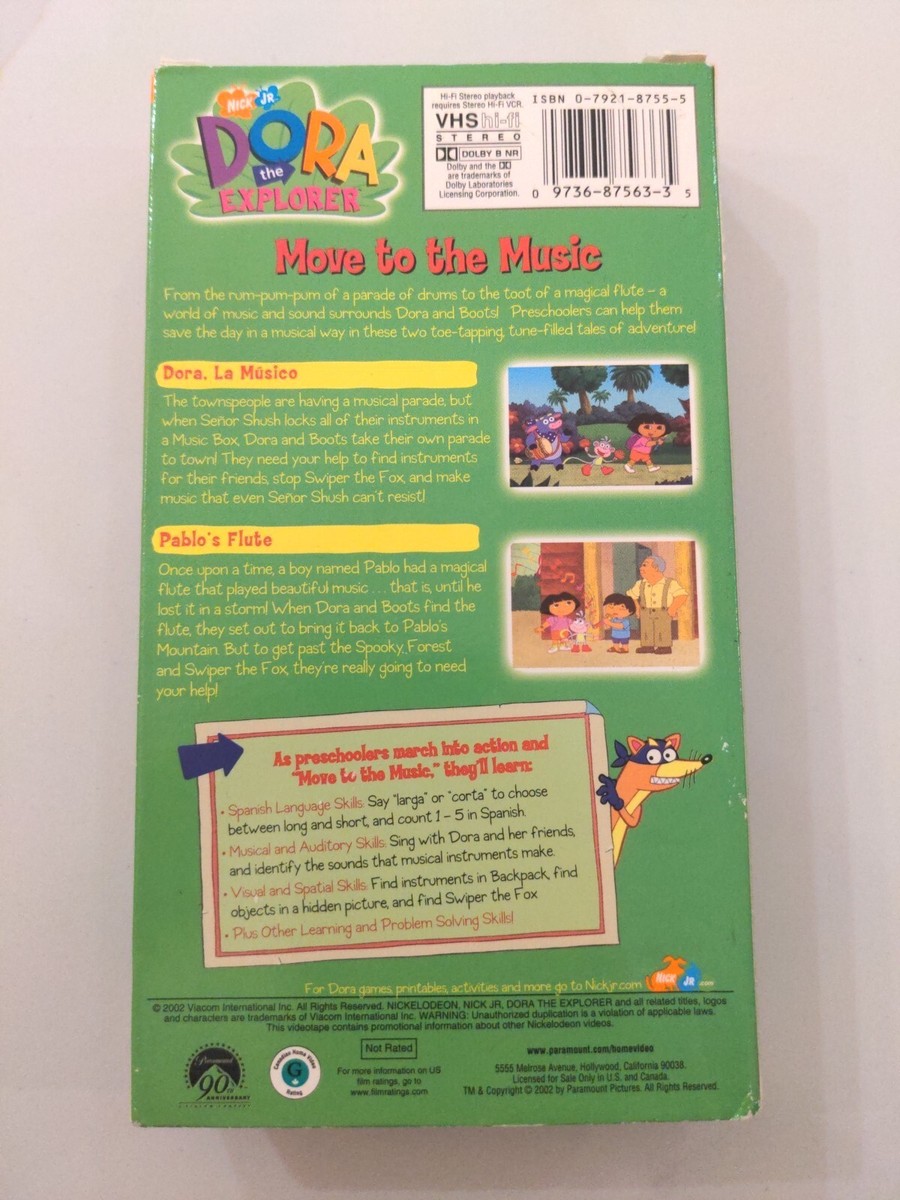Dora L'exploratrice Bouge Au Rythme De La Musique Vhs Dora The