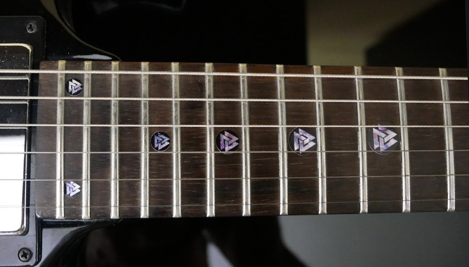 Valknut Triangles ABALONE Fret Markers Inlay Sticker Decal for BASS ...
