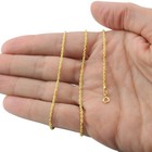 10K Yellow Gold 1.5mm-4mm Laser Diamond Cut Rope Chain Pendant Necklace ...