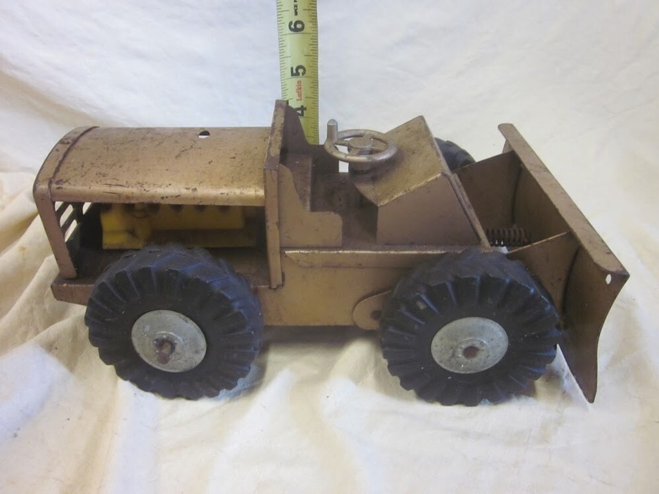 RARE Vintage 1960s STRUCTO Construction Bulldozer Heavy Pressed Steel ...