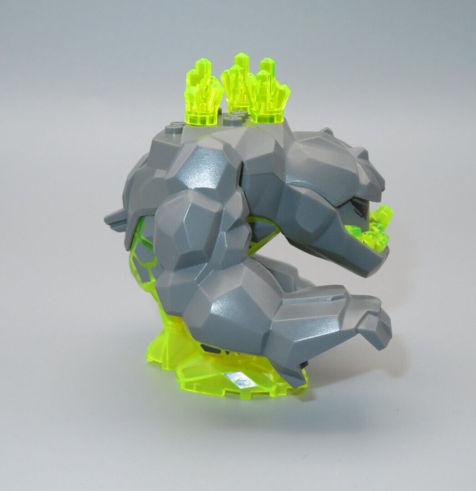 Lego large Rock Monster Geolix Trans neon green crystals Power Miners ...