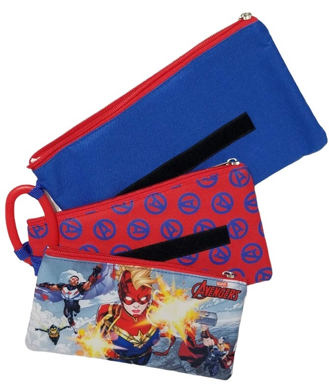 Marvel Avengers 3 Layers Zip Multi-Use Travel Cosmetic Pencil Case ...