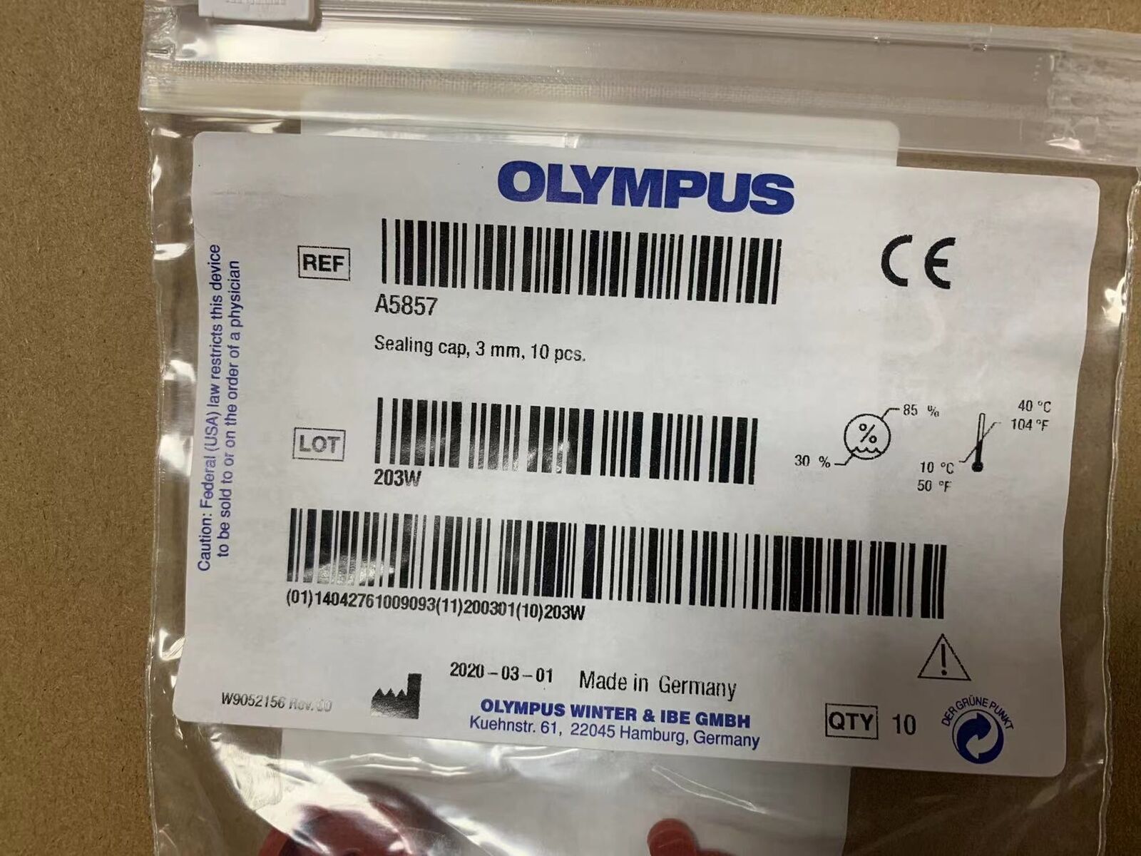 10PCS/bag NEW FOR Olympus sealing cap red A5857 surgery endoscope ...
