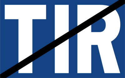 Aufkleber Transport LKW Zeichen „TIR“ Durchgestrichen Hinweis Folie ...