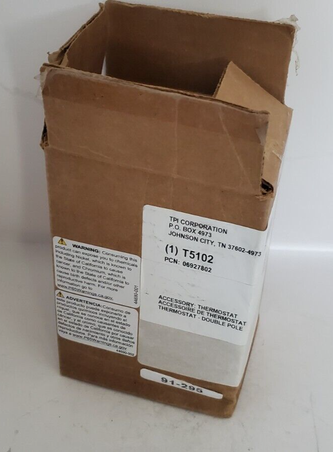 TPI CORPORATION Air Heater Accessory Thermostat - Double Pole T5102 | eBay