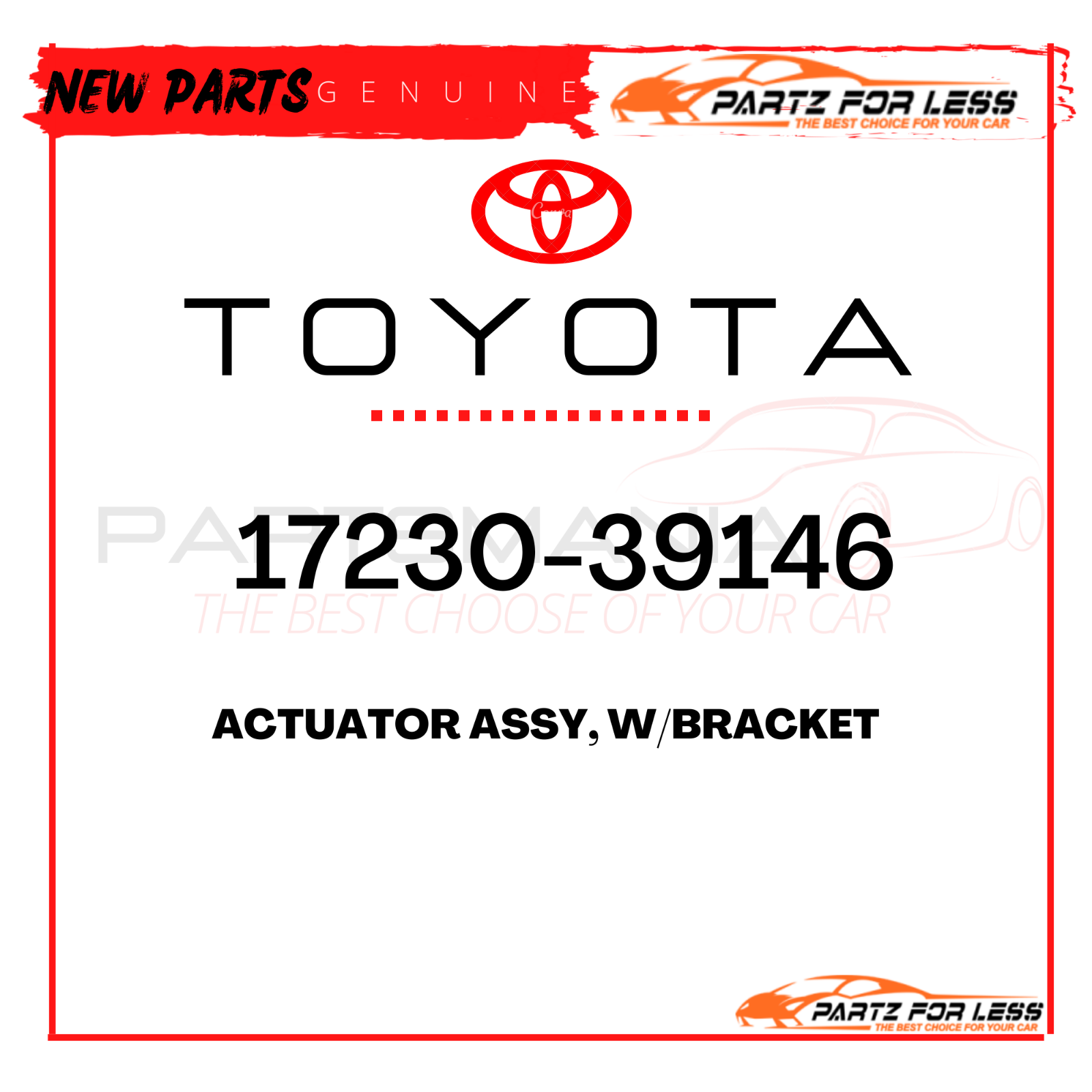 17230-39146 TOYOTA GENUINE Lexus GS IS NX RC ACTUATOR ASSY WITH BRACKET ...