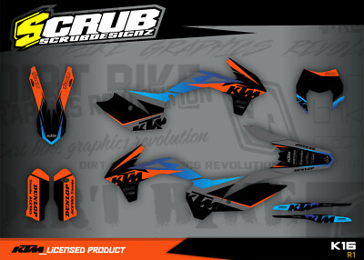 KTM graphics EXC 125 200 250 300 350 450 500 - 2014 2015 2016 SCRUB ...
