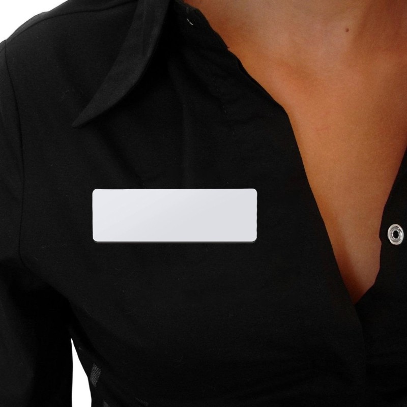 8Pcs Blank Name Badge with Pin 3x1.25In Identity Card Name Badge Holder ...