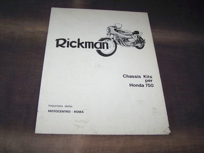 TOPRARITÄT Schöner Prospekt Rickman Chassis Kits für Honda 750 70er ...
