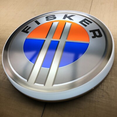 FISKER MOTORS illuminated wall sign led light box sign man cave home ...