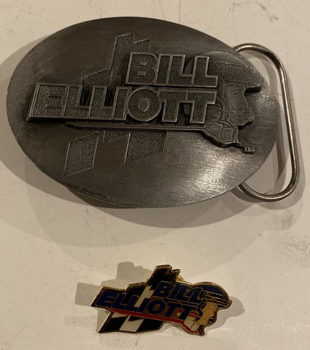 vintage 1991 bill Elliot Belt buckle and pin | eBay