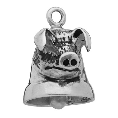Decorative Pig or Hog Sterling Silver Motorcycle Ride Bell Gremlin Bell ...