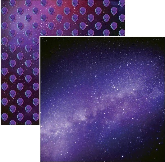 Out of this World - Aliens scrapbook paper, DS, Reminisce OTW001 | eBay