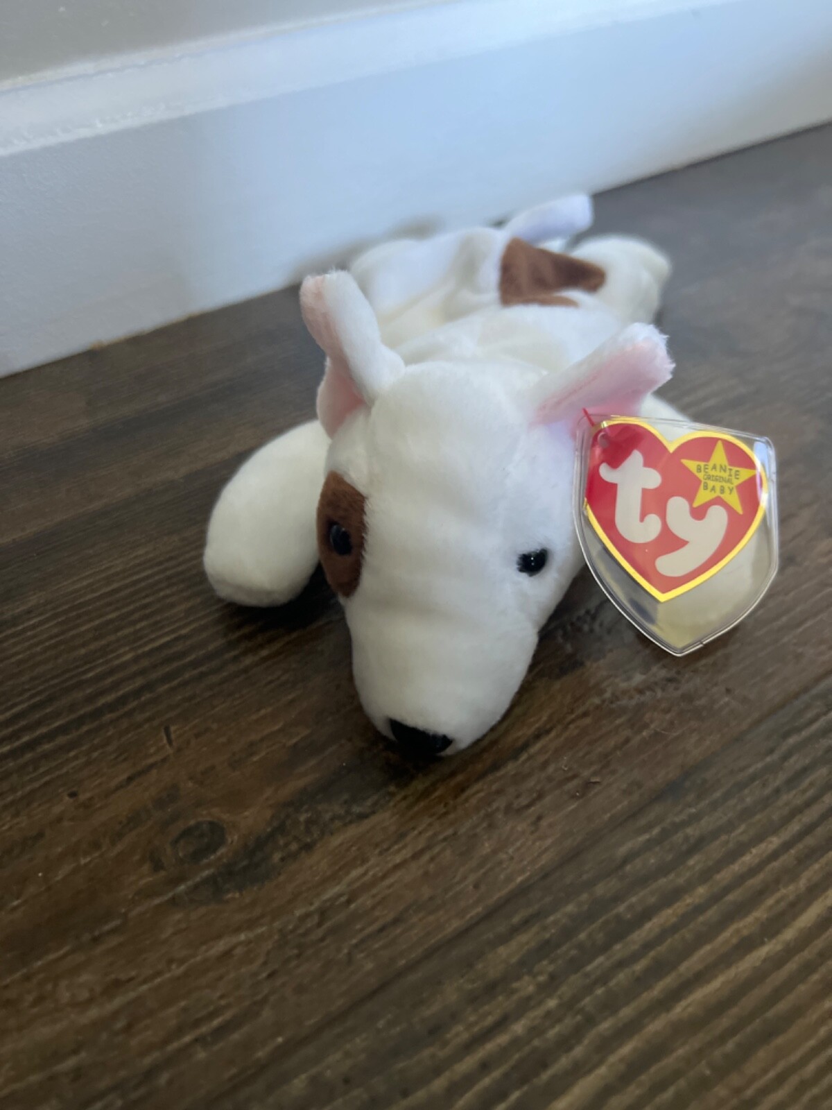 Original Ty Beanie Baby BUTCH The Dog White w/Brown Spots With Tag | eBay