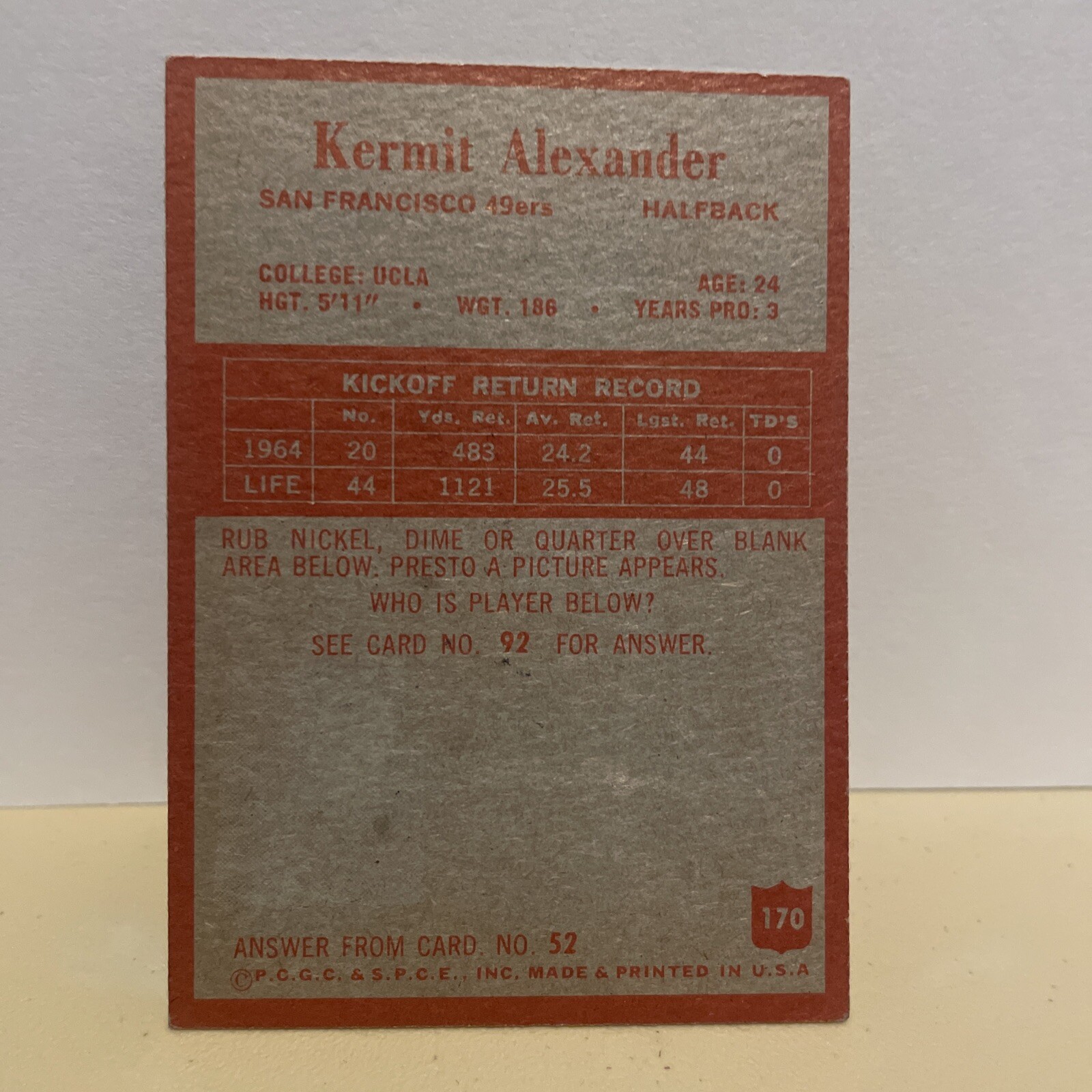 Kermit Alexander -UCLA- San Francisco 49ers Autographed Card | eBay