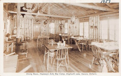 Dogtooth Lake Kenora Ontario Hayberg's Echo Bay Camp Interior Vtg ...