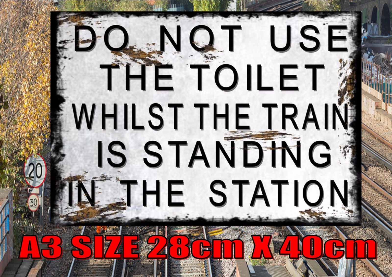Railway Station Sign Reproduction British Rail Toilet Sign Vintage Rail ...