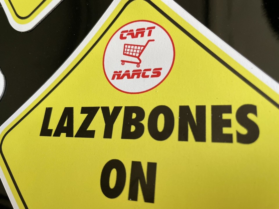 Lazybones On Board Custom Car Magnet Cart Narc Funny 5”x5” | eBay