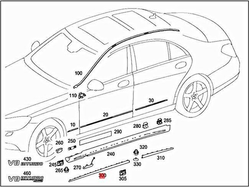 Genuine MERCEDES X222 S-CLASS W222 X222 Trim strip 2226948082 | eBay