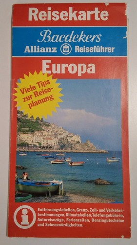 German Map Europe Vtg Mid 1980s Rare Large Fold Out Nice to Frame | eBay