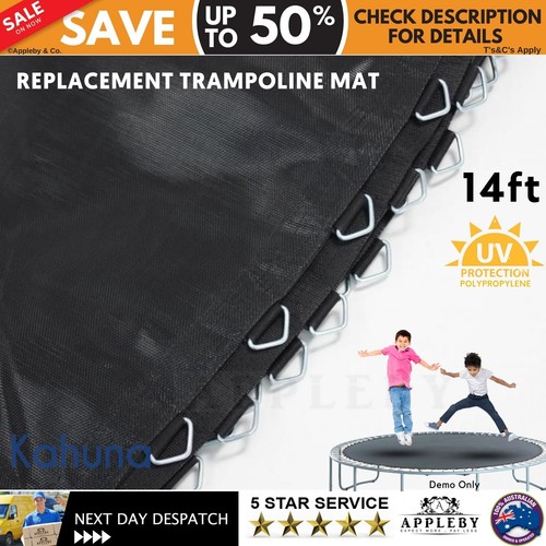 14ft Replacement Trampoline Mat Round Outdoor Spring Loops Jumping Pad ...