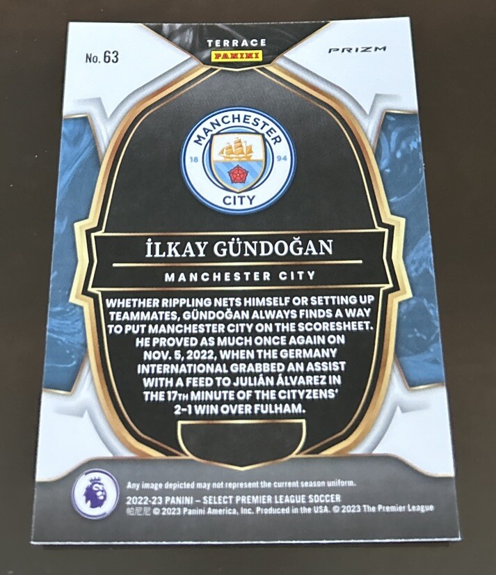 2022-23 Panini Selec Premier League Ilkay Gundogan Purple Mojo Prizm | eBay
