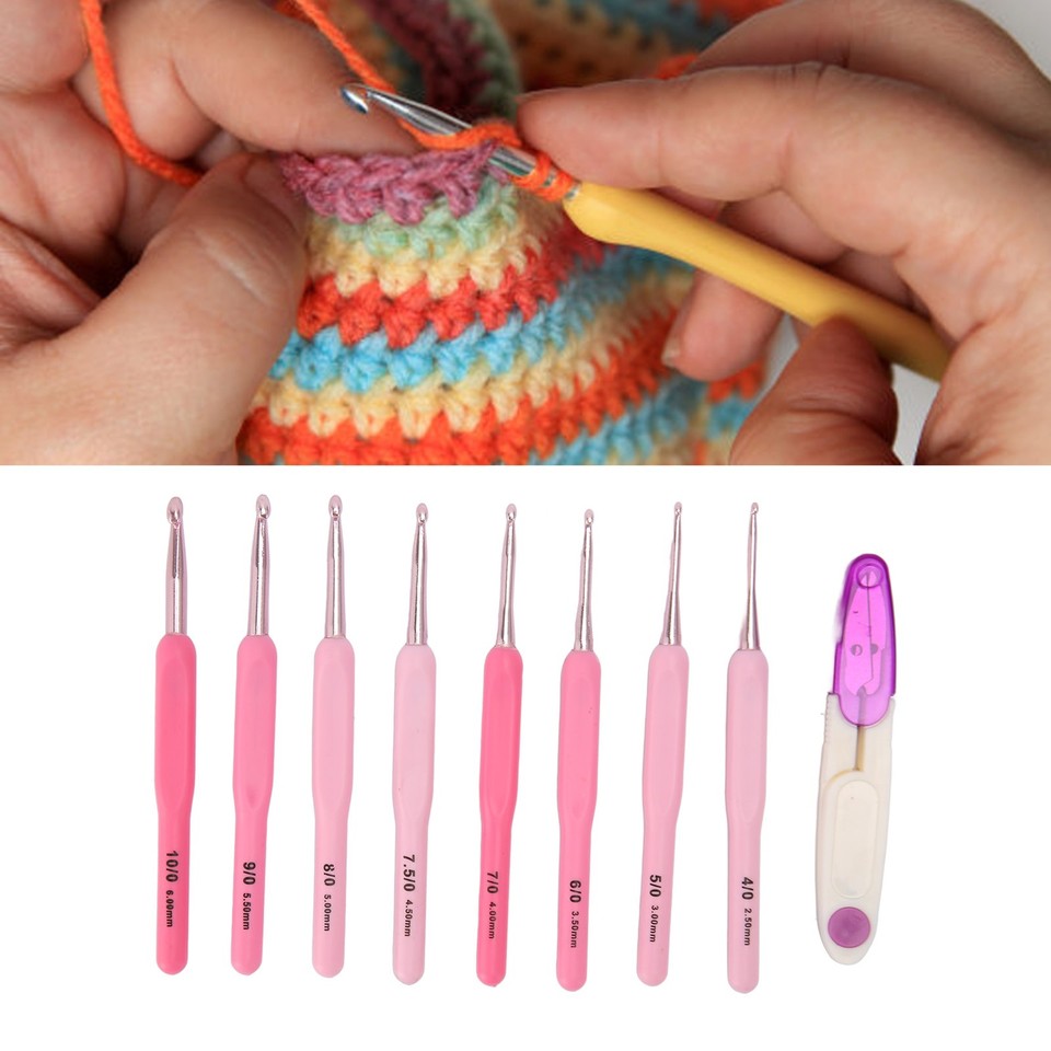 8x Crochet Hooks Set Professional Portable High Accuracy Crochet Kit ...