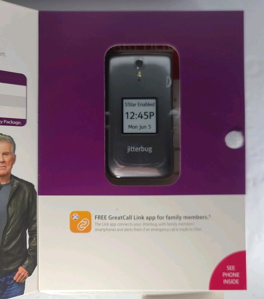 NEW! Jitterbug Flip Easy-to-Use Cell for Seniors Gray By GreatCall | eBay