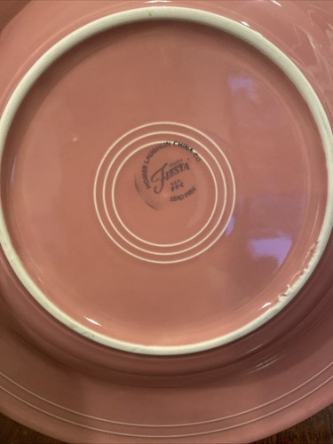 Fiestaware Pink Big Pasta Flat Rimmed Bowl 12" Retired EUC | eBay