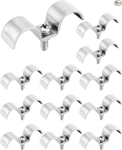 Stainless Steel Double Line Clamp, 12 Pack 5/8" Fuel Lines 5/8" 12 Pcs ...