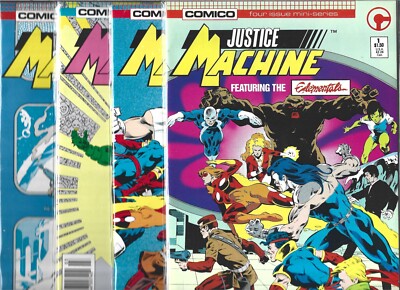 JUSTICE MACHINE FEATURING THE ELEMENTALS #1-#4 SET (NM-) HIGH GRADE ...