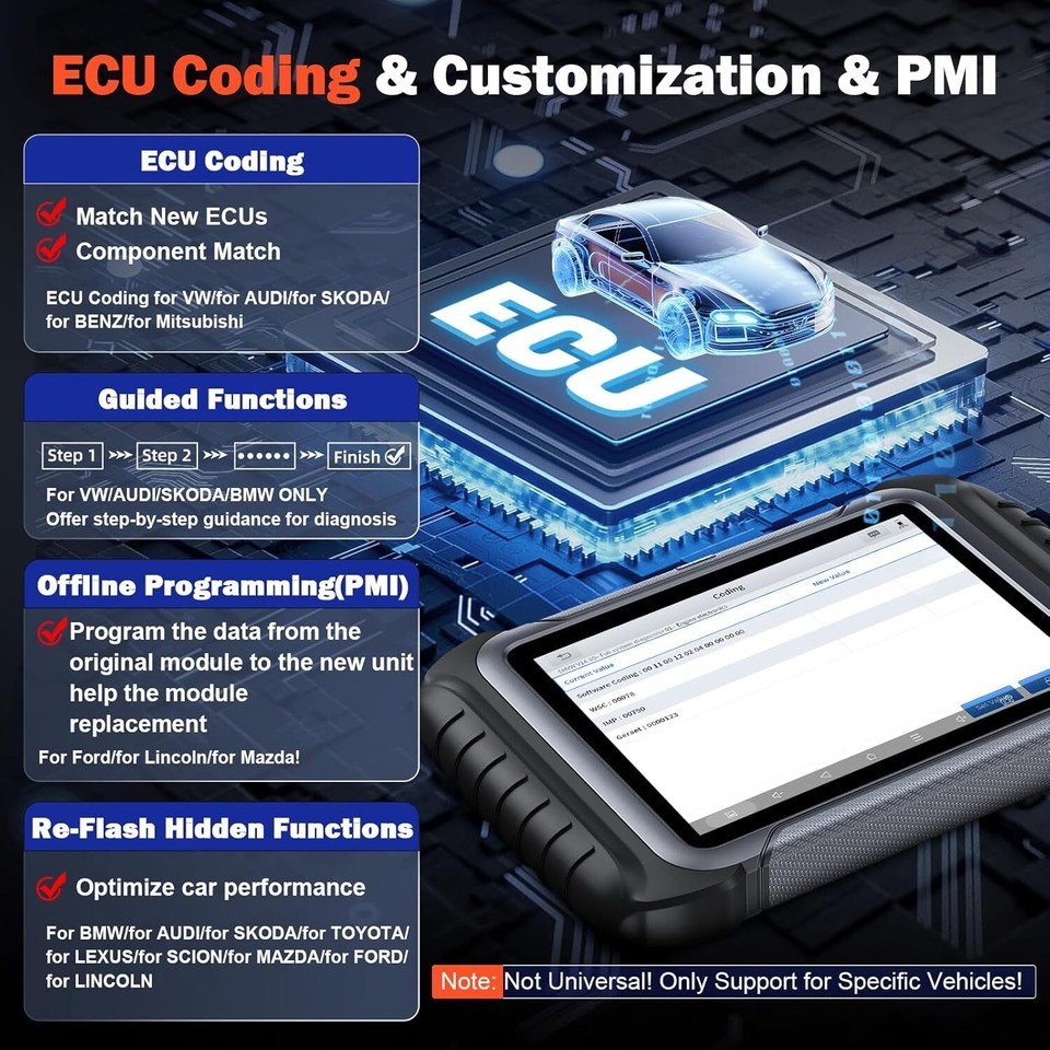 USED XTOOL D8S V2.0 ECU Coding Scanner Auto Diagnostic Tool 42+Services ...