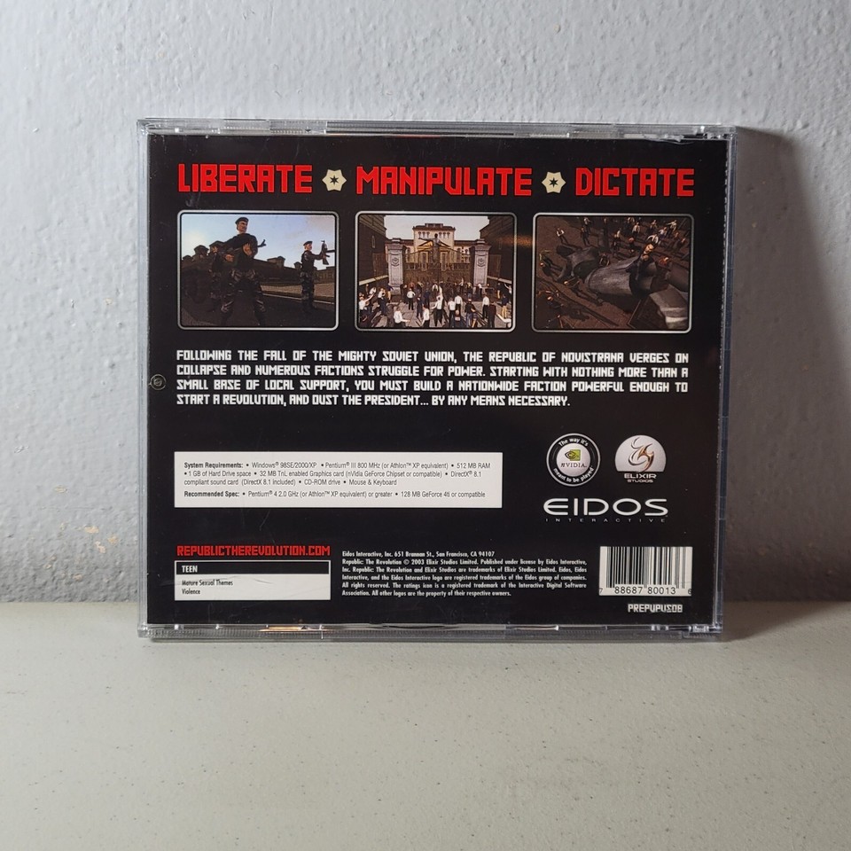 Republic The Revolution PC Video Game Rated T Teen Eidos Interactive 788687100038| eBay