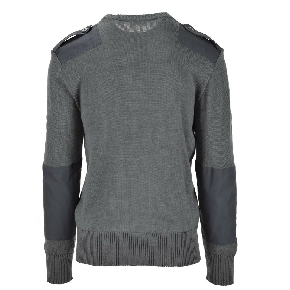 Original Austrian army pullover Jumper commando grey wool V-neck ...