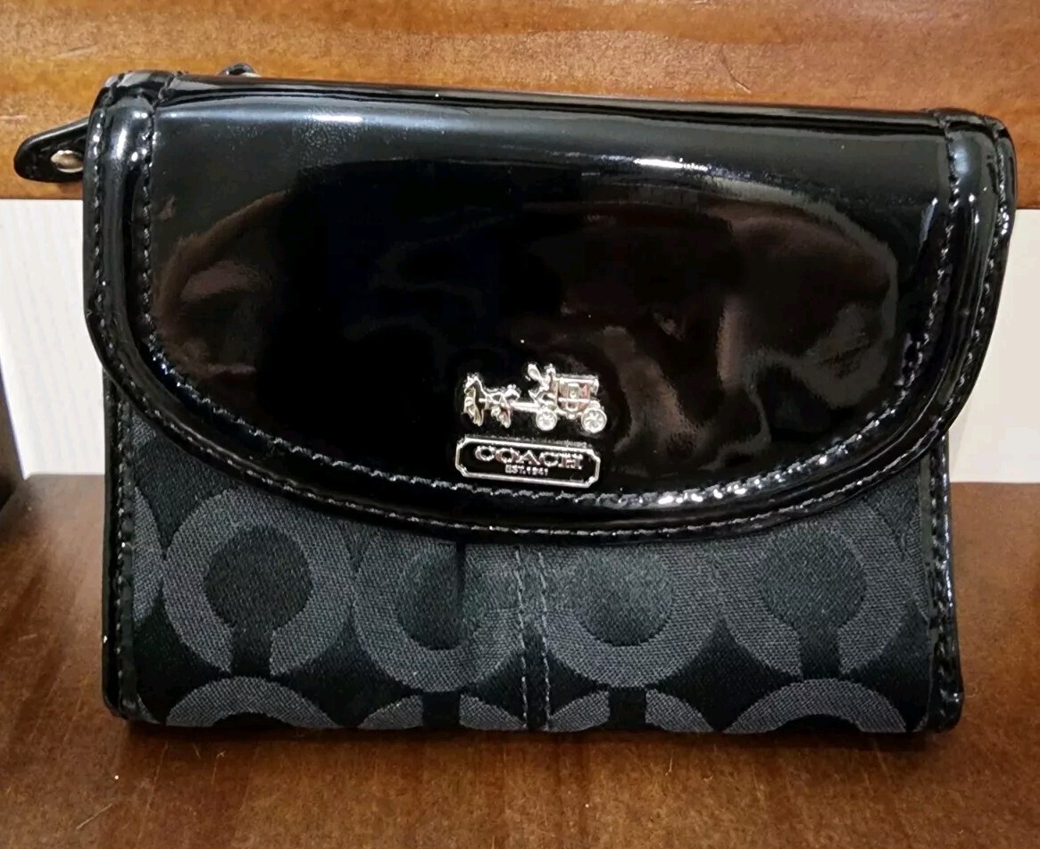 Coach Black Op Art Wallet - Gem