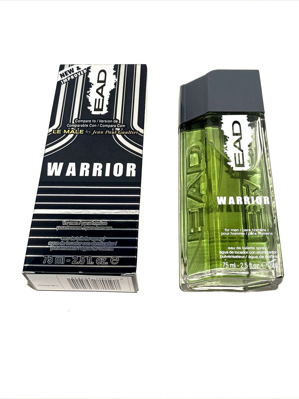 2x EAD Warrior for Mens Cologne Spray 2.5 Oz EA Compared to Le Male for ...