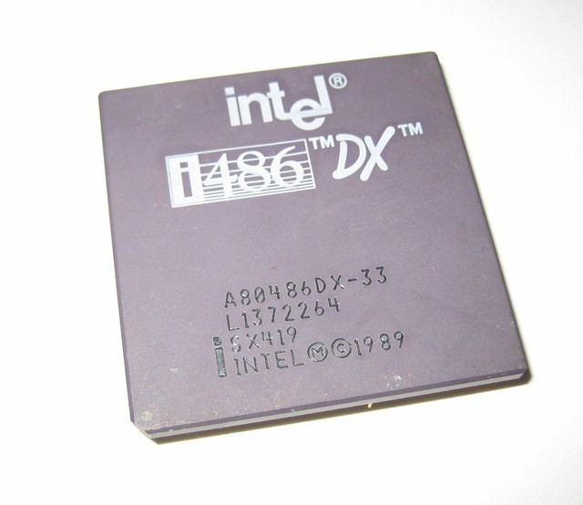 Intel 486 DX 33 MHz CPU SX419 Vintage A80486DX-33 GOLD | eBay