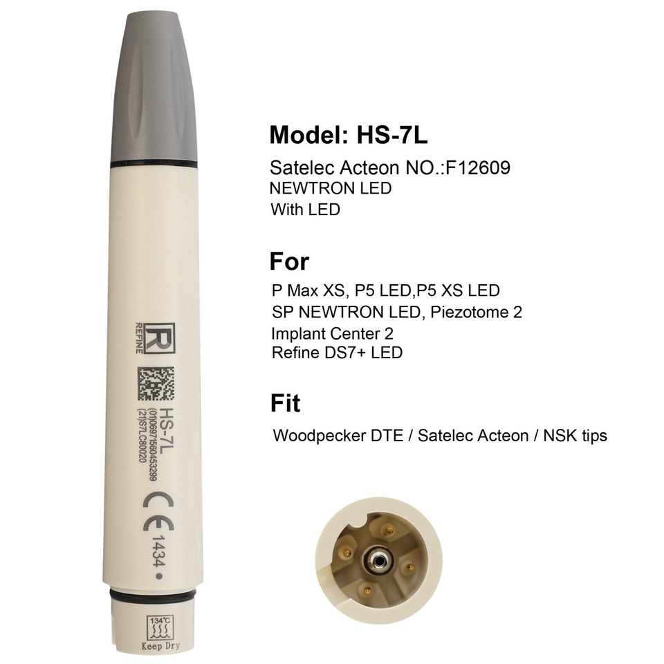 Dental Ultrasonic Scaler Handpiece Fit Acteon Satelec P5 Newtron Piezo ...