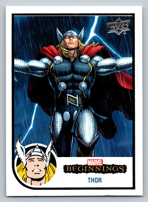 2022 Upper Deck Marvel Beginnings #6 Thor Trading Card WHITE BORDER NM ...